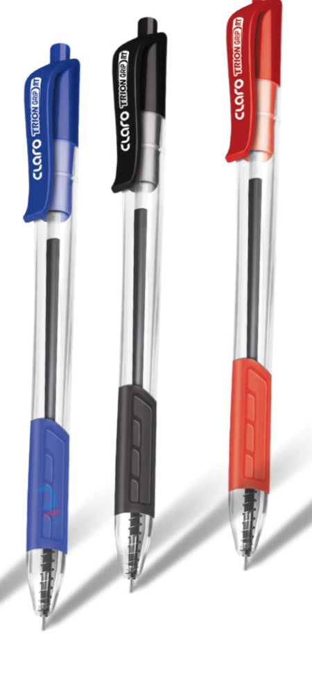 Pens – BIC Cristal Claro Trion Grip RT Retractable – Stationery Net