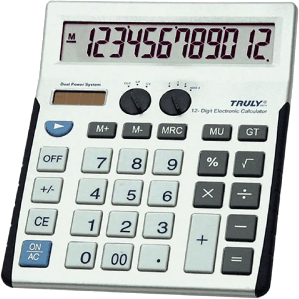 Calculator Truly 2007A/12 Desktop Calculator – 12 Digit, Dual Power ...