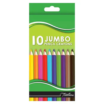 Pencils – Jumbo TriPlus Coloured 10 Colour – Stationery Net