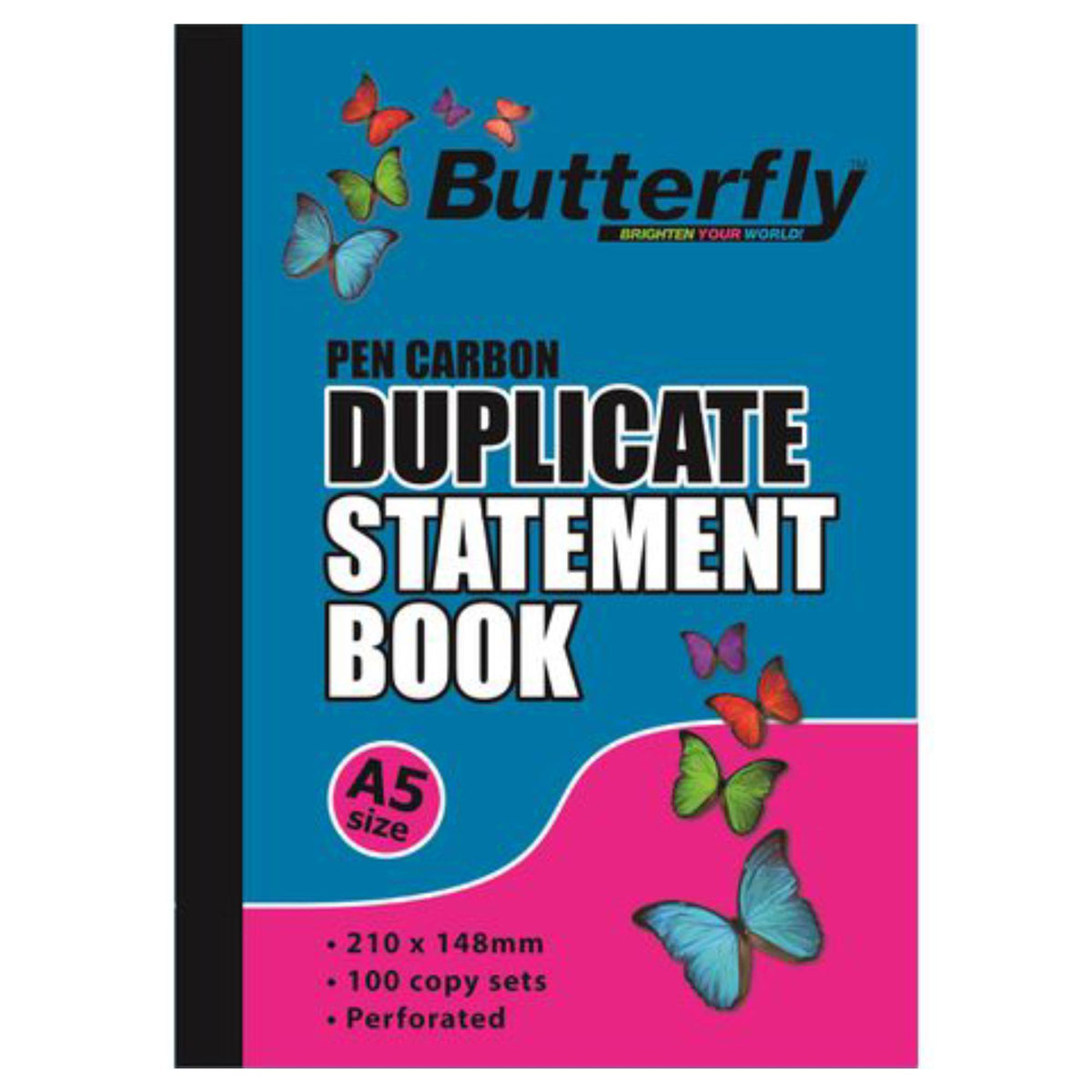 Carbon Pen Duplicate Books (100) A5 BUTTERFLY Invoice, Delivery, Order ...