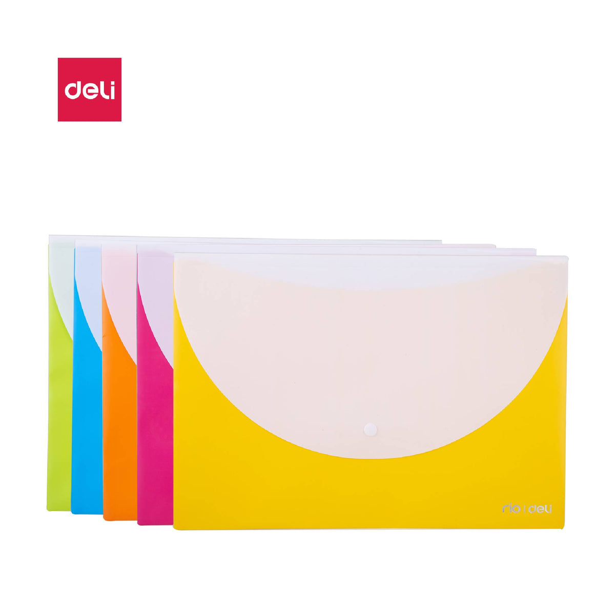 DELI CARRY FOLDER A4 2 POCKETS ASSORTED COL – Stationery Net