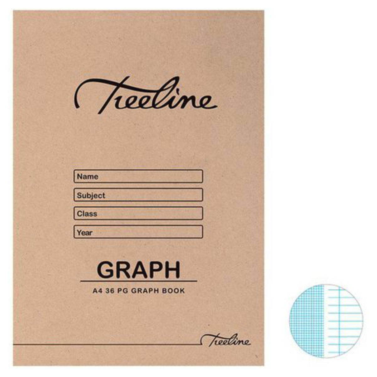 Treeline Graph Book - Ruled A4 36 pg – Stationery Net