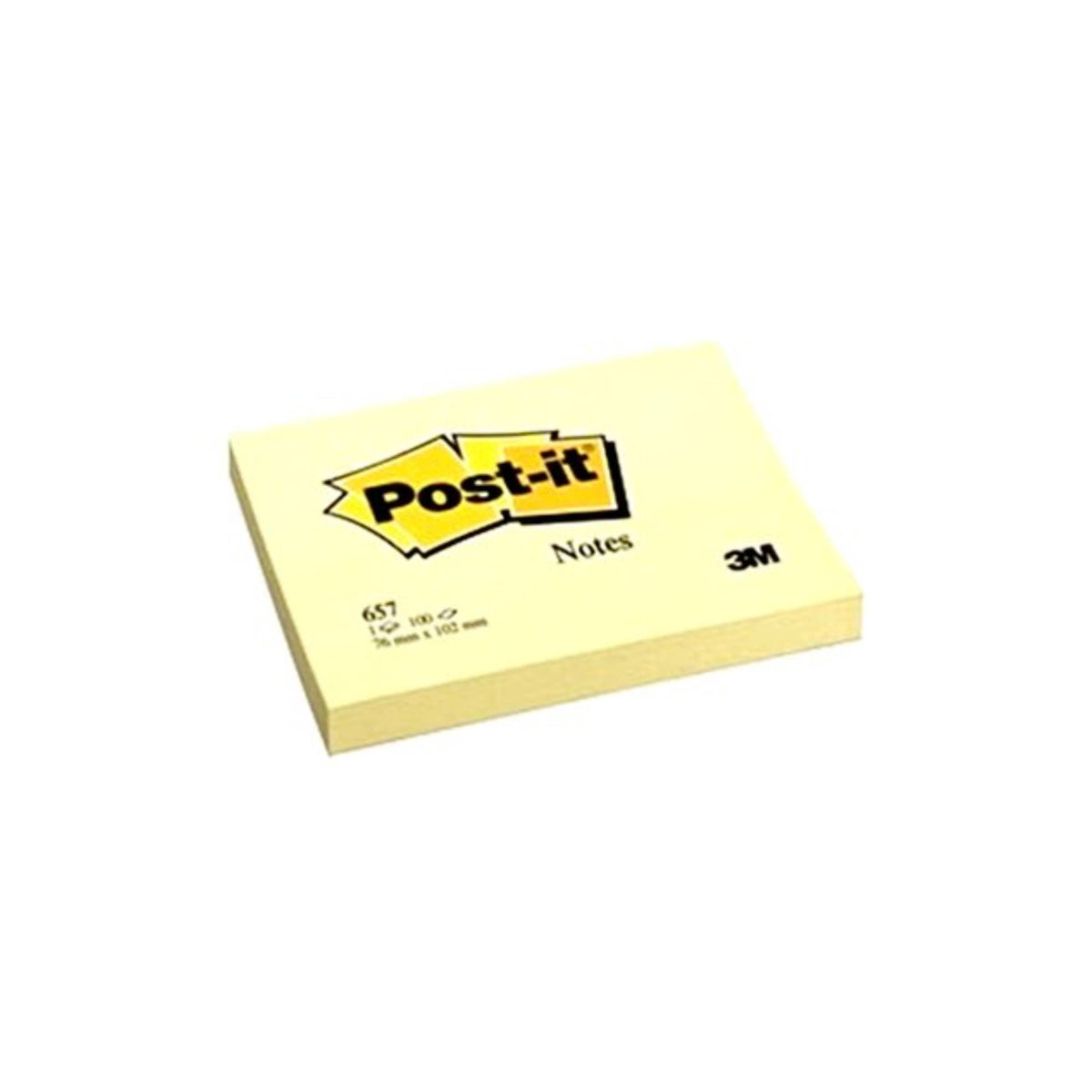 Post-It 657 Pad - Yellow – Stationery Net