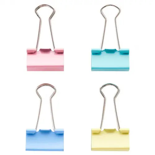 Foldback Clips Coloured assorted – Stationery Net