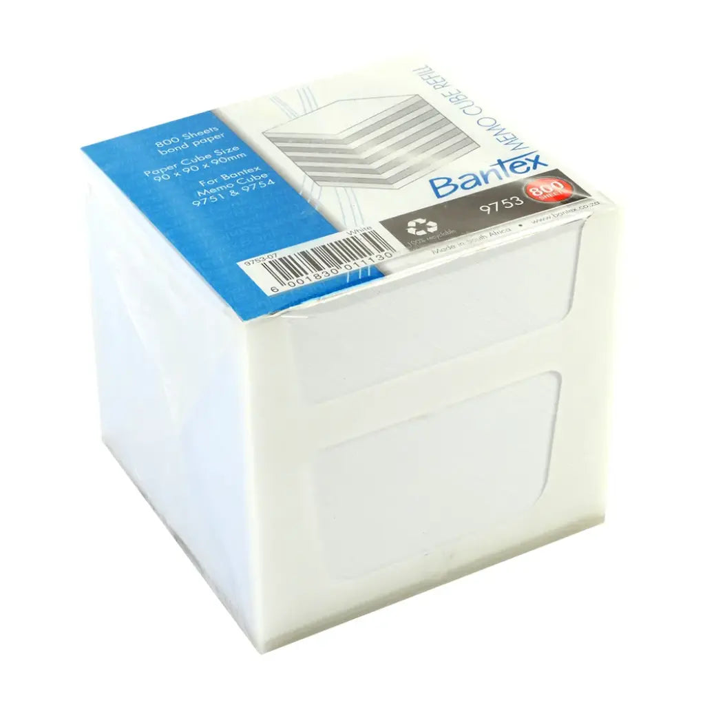 Memo 9753 Cube Refill – Rainbow or White, Non-Adhesive Notes Bantex ...
