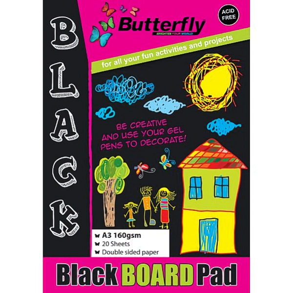 Paper Pad – A3 Colour Paper Pad – 20 Sheets | Black, White, Rainbow ...