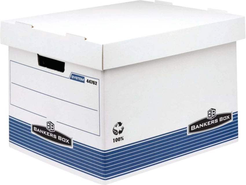 Fellowes Banker Storage Boxes – White (Pack of 10) – Stationery Net