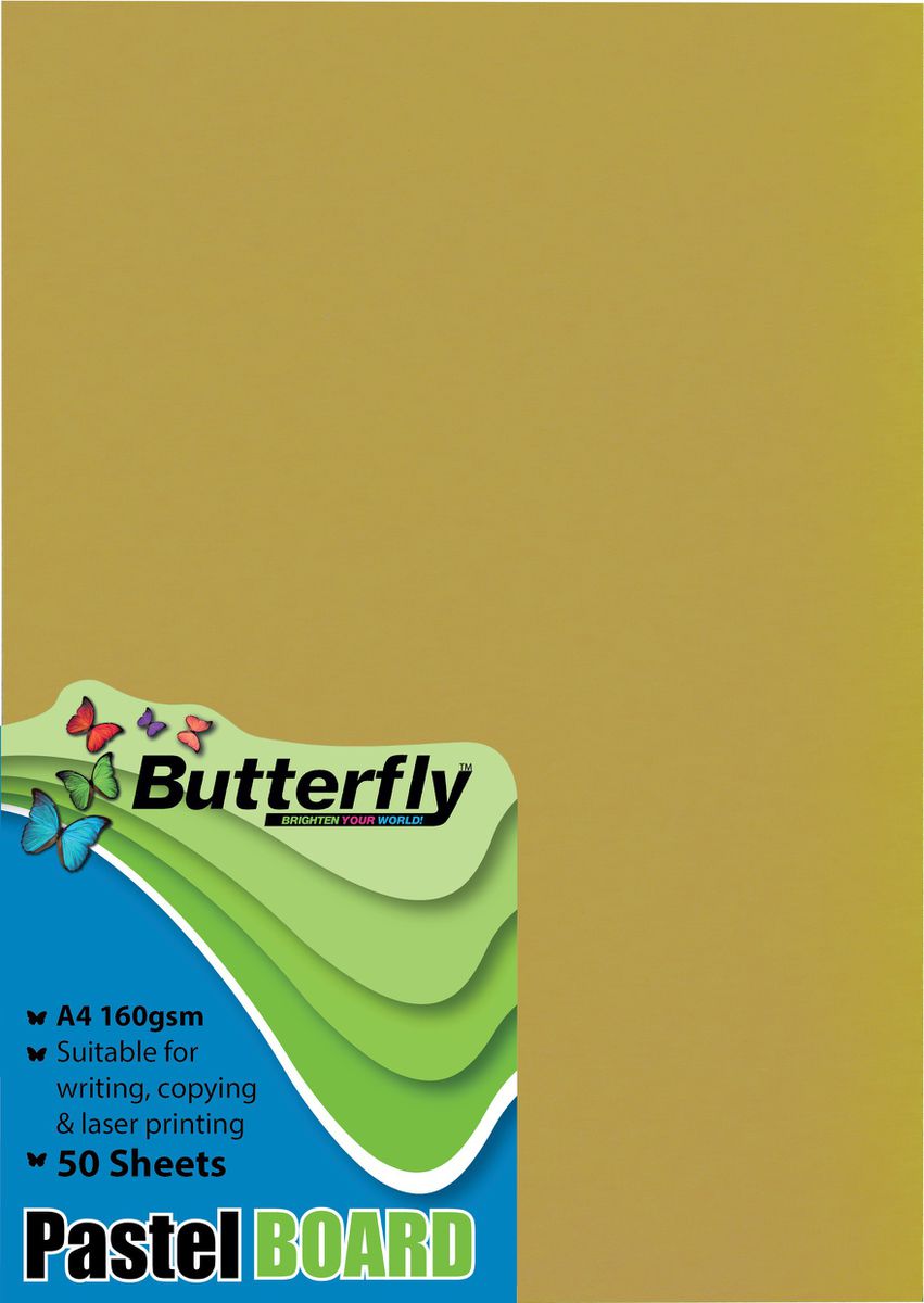 A4 Pastel Buff Board - 50 Sheets Butterfly – Stationery Net