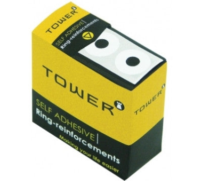 TOWER Ring Reinforcements - White Pvc – Stationery Net