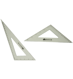TECHNICAL DRAWING 24CM SET SQUARE SET 45* & 60* – Stationery Net
