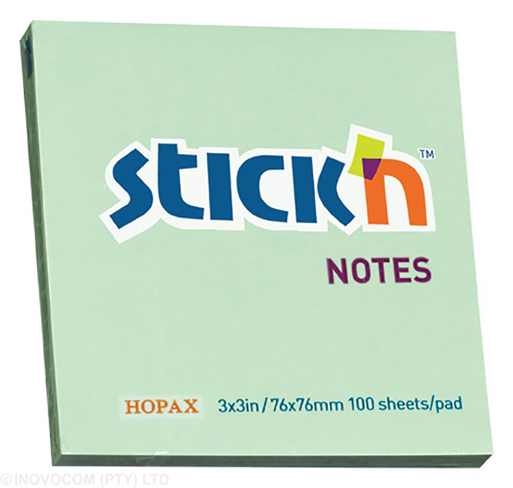 Stick 'n Notes - 76x76 Pastel, Post it – Stationery Net